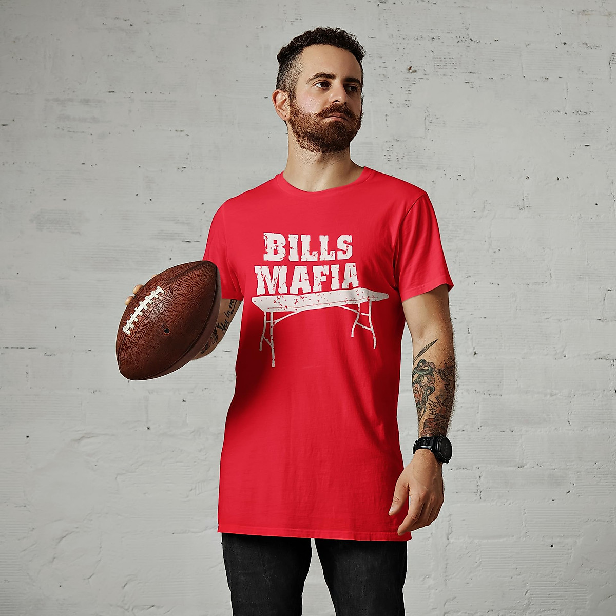 Expression Tees One-Piece Bills Mafia Fan 6 Months Royal Blue Romper