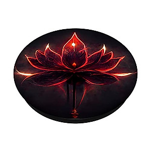 tropical flower flower design floral red lotus flower PopSockets Swappable PopGrip