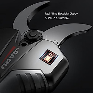 Garden Trimmer Electric Secateurs Cordless Pruning Shears with Lithium Battery Powered 6-8 Working Hours Tree Branch Pruner LCD Display Screen 50mm/2 in Cutting Diameter (Size : with 1 Battery)