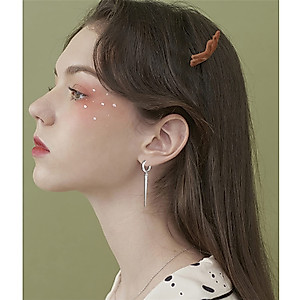 WUWEIJIAJIA Spike Dangle Drop Hoop Earrings for Women Men Sterling