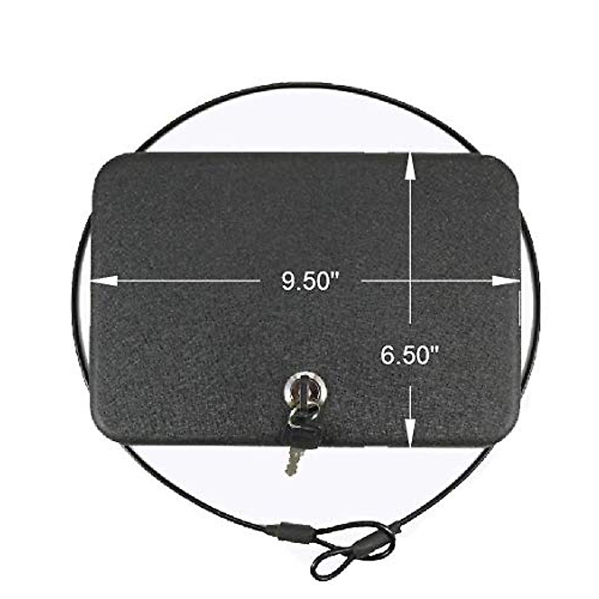 FSDC (Firearm Safety Devices - FSDC-MLC5200 Keyed Steel Lockable Gun Case & Security Box – Heavy-Duty Powder Coated Steel – TSA Approved – Compact for Easy Storage