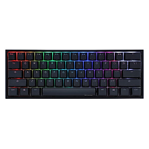Ducky One 2 Mini 60% Gaming Keyboard - Cherry MX Brown Switches - New Petite Bezel Design - RGB - Detachable USB Type C Cable - PBT Double Shot Keycaps - 3 Level Angle Adjustment