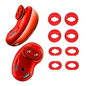 KPYJA 4 Pairs Silicone Ear Tips Replacement Galaxy Buds Live Earbuds Accessories (Red)