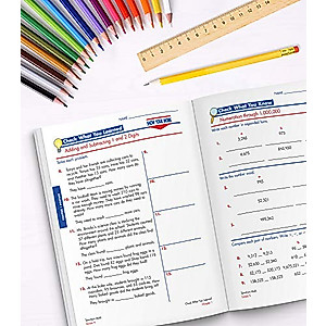 Spectrum 4th Grade Math Workbooks, Ages 9 to 10, 4th Grade Math, Multiplication, Division, Fractions, Decimals, Algebra, Measurement Conversions, and Geometry Workbook - 160 Pages