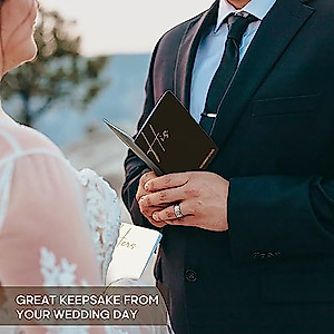 Taja Vow Books His and Hers, Wedding Vow Books with Gold Foil Lettering, Perfect Wedding Ceremony Essential for Wedding Stuff - Timeless Elegance