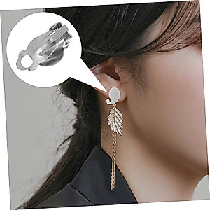 TEHAUX Essential DIY Earring Accessories 100pcs Clip-on Earring Findings Ear Jewelry Making Materials Safe Ear Clips