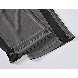 Gopune Men's Sweatpants with Zipper Pockets Open Bottom Workout Pants, for Athletic, Jogging, Training, Casual (Grey,M)