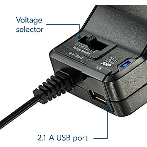 Insignia Universal AC Adapter with USB port (NS-AC1200-C)