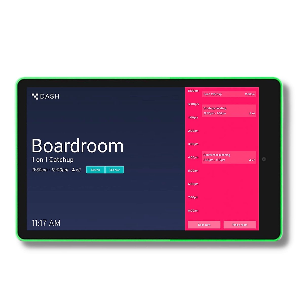PoE Texas 10" Touchscreen Meeting Room Scheduler Tablet with Highly Visible LED Ring - Plug & Play PoE Office Conference Room Scheduler - Digital Display Syncs with Existing Business Calendar