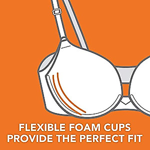 Warner's Women's No Side Effects Underarm-Smoothing Comfort Underwire Lightly Lined T-Shirt Bra 1356, Black, 36C