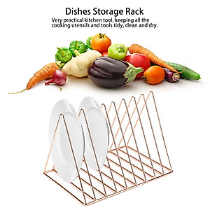 Pan Organizer,Plate Organizer for Cabinet,Cutting Board Organizer,Kitchen Organizer for Plates,Dishes Bowl Utensils Storage Rack Drainer Shelf