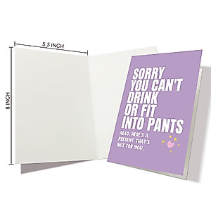 Nchigedy Funny Baby Shower Card, New Baby Congratulations Card for Her, Sarcastic Greeting Card for Mother To Be, Humorous Pregnancy Card