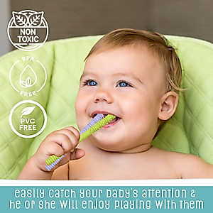 Baby Teething Tubes, Soft Silicone Chew Straw Teething Sticks for Babies 0-18 Months, Infant Toddlers Teether Straws, BPA Free Teething Tube, Multicolored Teething Toys Baby Gift Teethers