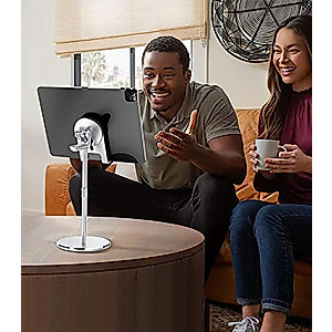 KU XIU Tablet Stand Holder, Phone Stand for MagSafe Charger, Headphone Stand 3 in 1 Adjustable Aluminum Stand for iPhone 13 12, iPad, Tablet, Kindle, Switch, AirPods, Sony, Bose(No Included Magsafe)