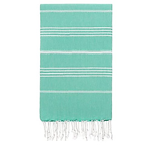 Cacala Turkish 100% Cotton Throw Blanket, Super Soft Washable Lightweight for Couch Sofa Bed Office, Throw Size Warm Plush Blankets for All Season, Perfect for Travel, Camping, Picnic, Hiking