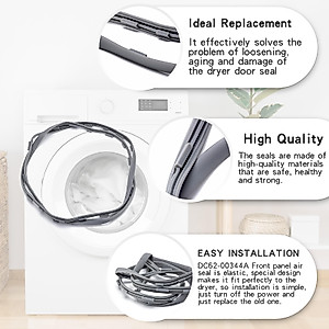 DC62-00344A Dryer Front Panel Air Seal Compatible With Samsung Dryer Some Models Fit for DV48H7400GW DV400GWHDWR, Replacement For 3992255 AP5916629 PS4276050 EAP4276050