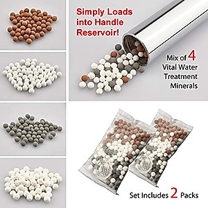 LaserJet 2-piece Mixed Mineral Stones Replacement Set - Use with Any LaserJet Handheld Shower Head or Combo – America's Most Cost Efficient Shower Water Filtration System – Trusted US Brand