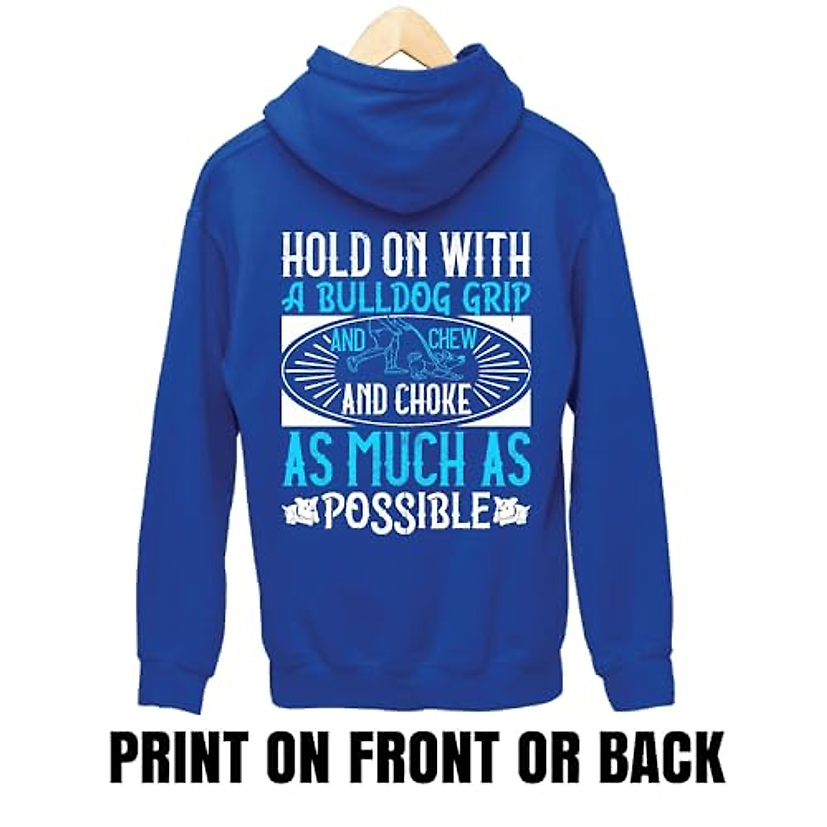 Bulldog Gift for Chewers Strongly Gripping Chew Toys for Dog Owners Black and Muticolor Unisex Hoodie