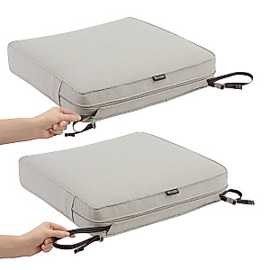 Classic Accessories Montlake FadeSafe Water-Resistant 72 x 21 x 3 Inch Outdoor Chaise Lounge Cushion, Patio Furniture Cushion, Heather Grey, Chaise Lounge Cushions Outdoor, Lounge Chair Cushion