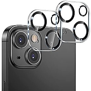 Aenoko [2 Pack] Camera Lens Protector Compatible for iPhone 13 / iPhone 13 Mini 2021, HD Tempered Glass+Black Circle