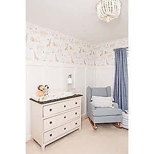 Crane Baby Stretchy Changing Pad Cover, Breathable Changing Pad Cover for Boys and Girls, Safari Animal, 16”w x 32”h