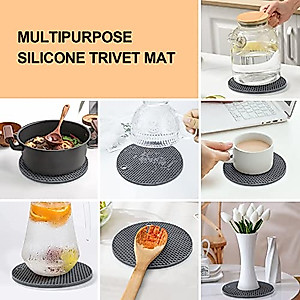 Silicone Trivets for Hot Pots and Pans, Trivets for Hot Dishes, Durable Silicone Trivet Mat Hot Plates to Protect Table,Hot Pads for Kitchen, Pot Holders for Kitchen Heat Resistant Mats for Countertop