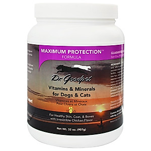 Dr. Goodpet Maximum Protection Formula - Delicious Premium Quality All Natural Multi-Vitamin/Mineral Powder