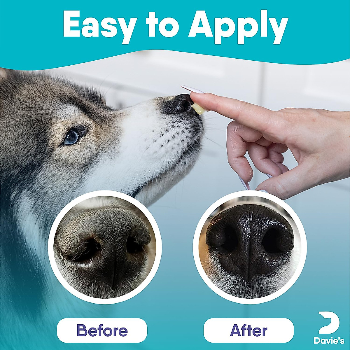 Davie's Snout Rescue - Dog Nose Balm for Dry Nose, All-Natural Dog Paw Pad Balm, Paw Balm Dogs Lick Safe, Snout Soother for Dogs and Cats, Paw Soother for Dogs, Made in USA - 1oz