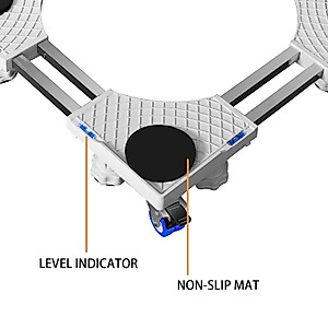 IREMMO Washing Machine Stand Base Furniture Dolly Mini Fridge Stand with 8 Strong Feet and 4 Wheels Refrigerator Stand Washer and Dryer pedestal Mobile Roller Dolly Cart with Wheels for Appliance