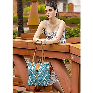 Myra Bag Beguile Shoulder Bag Upcycled Canvas, Rug & Leather S-2643