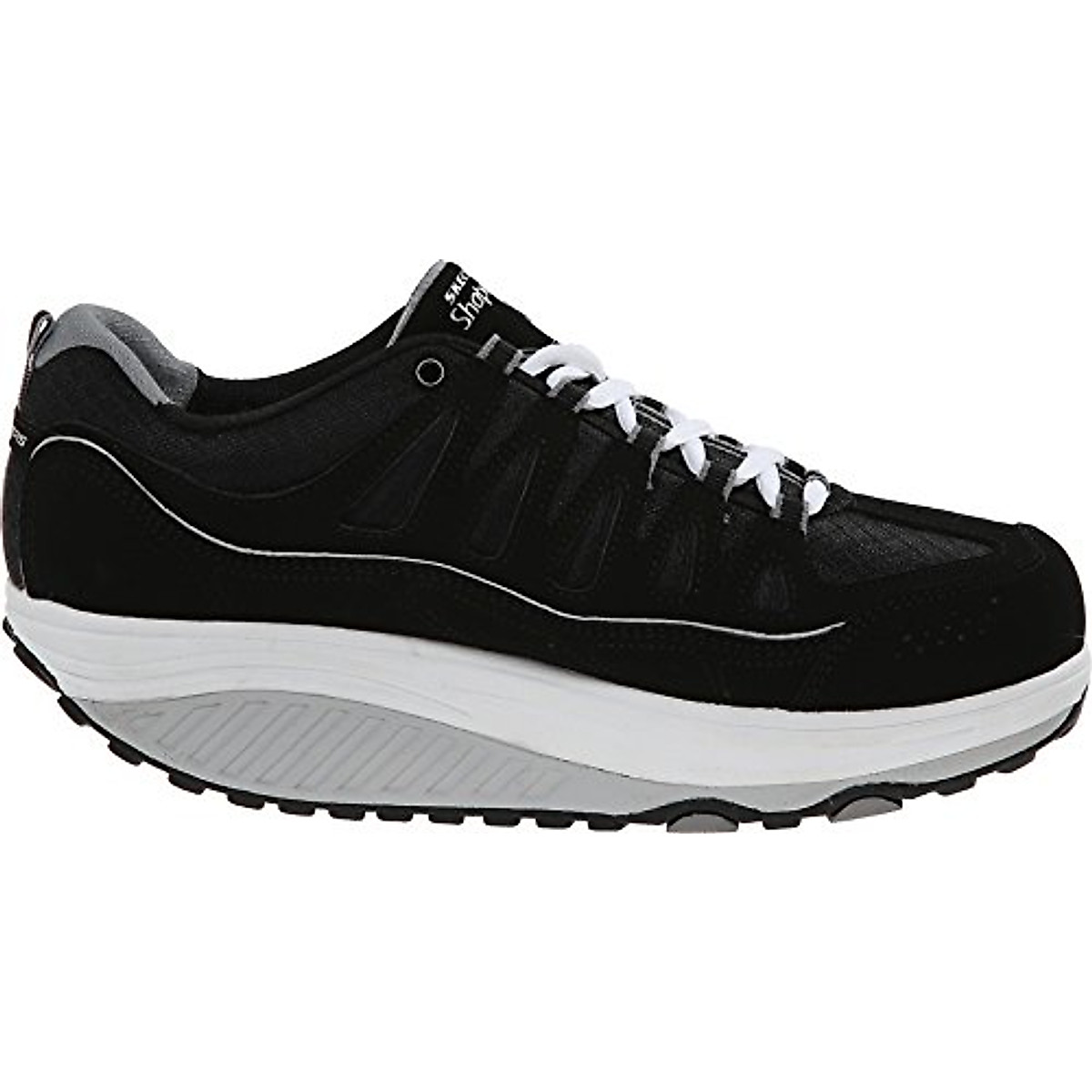 Skechers Women's Shape Ups 2.0 Comfort Stride Fashion Sneaker, Black/White, 6.5 M US