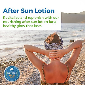 Waxhead After Sun Lotion Sunburn Relief, Miracle Tattoo Balm, Salve for Dry Cracked Hands, Healing Salve Sun Burn Healing Cream Aftersun Sunburn Cream for Eczema with Hemp Seed Oil + Shea Butter (2oz)