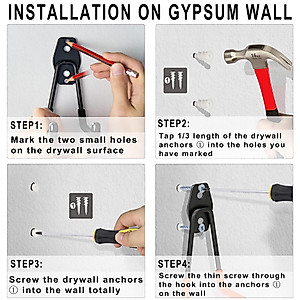 KOFANI Garage Hooks, 16 Pack Steel Heavy Duty Garage Storage Hooks with Anti-Slip Coating, Utility Garage Wall Mount Hooks for Hanging Bike, Ladder and Garden Tools