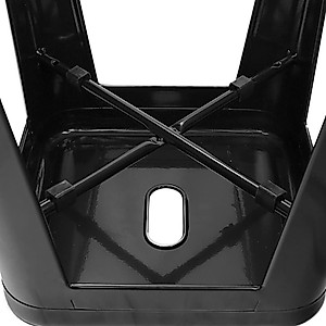 UrbanMod 24 Inches Metal Barstool Set of 4 – Counter Height Backless Bar Stool for Kitchen Island, Breakfast, Outdoors, Pub, Restaurant, Home, Patio – Stackable Heavy Duty Modern & Industrial (Black)