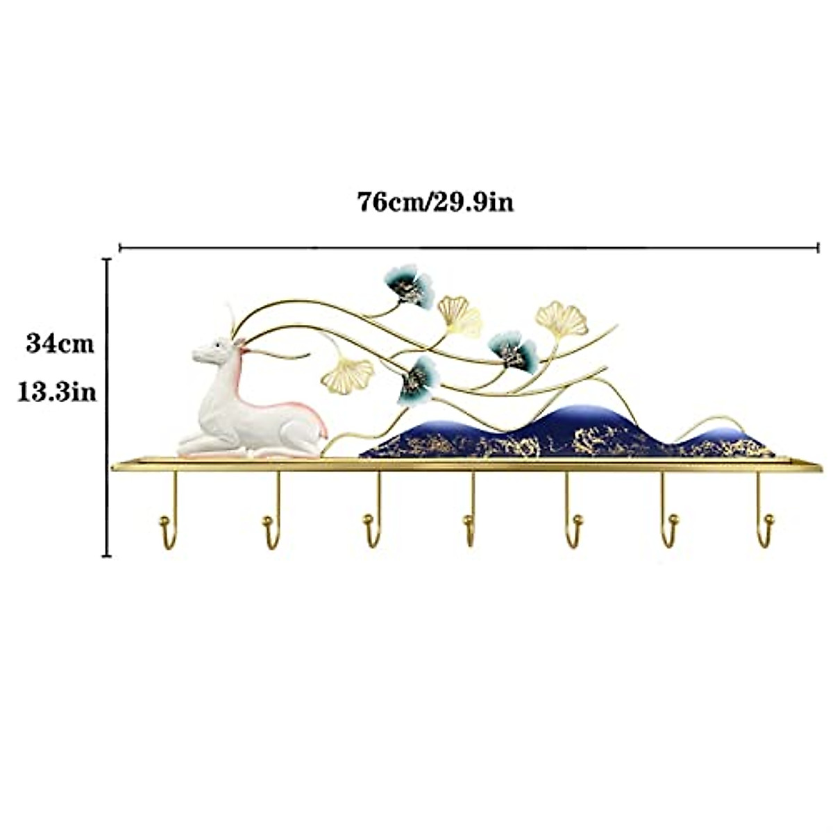 luckxuan Wall Hooks Coat Hooks Light Luxury Wall-Mounted Coat Rack, Creative Wall Coat Rack Hooks, Metal Entryway Wall Hooks for Living Room and Bedroom Heavy Duty Coat Hook (Size : CH)