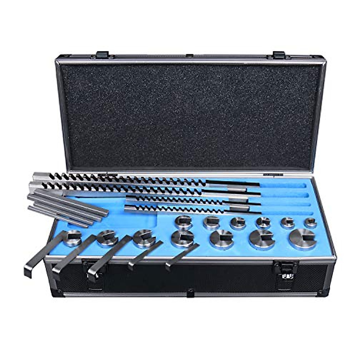 Accusize Industrial Tools No.70 Metric Hss Keyway Broach Set, 4 mm, 5 mm, 6 mm and 8 mm Keyway Size, Style B and C, 5100-0070