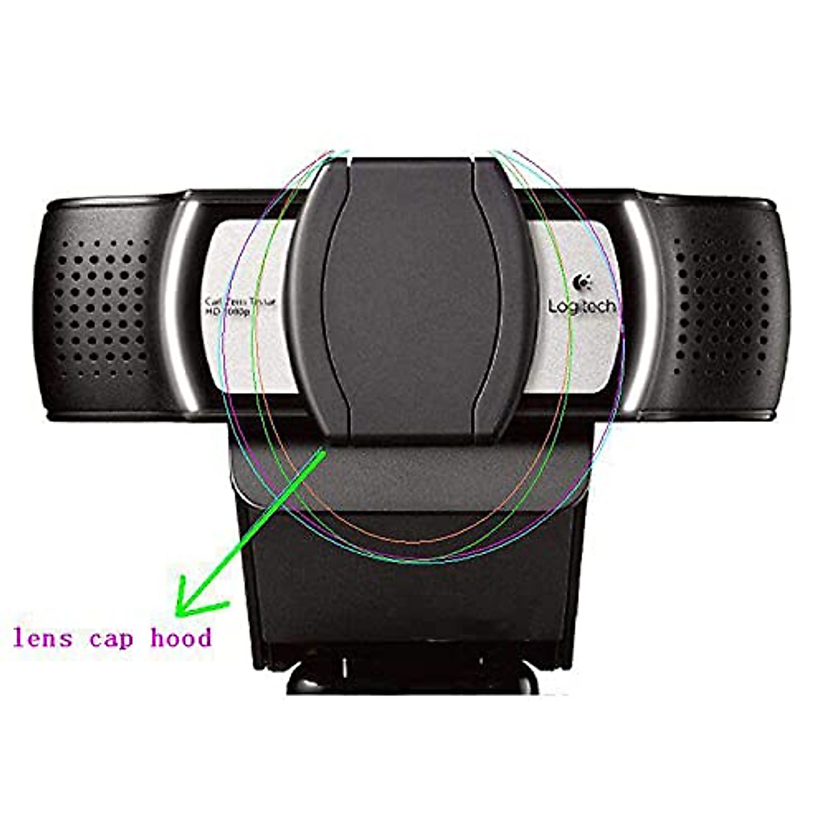 Webcam Lens Cover, Camera Lens Cap Case Privacy Shutter Compatible for Logitech HD Pro Webcam C920 C922 C930e Camera Hood for Privacy/Security Durable ABS