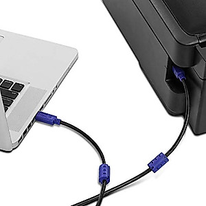 Printer Cable 20Ft, TanGuYu 20Feet Hi-Speed USB 2.0 Type A Male to Type B Male Printer Scanner Cable for HP, Canon, Lexmark, Epson, Dell, Xerox, Samsung etc