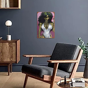 She-Hulk (John Bryne/The Savage She-Hulk inspo) Poster Sign Metal Tin Sign Wall Art Decor - Retro Sign for Home Decor Gifts - 8x12 Inch