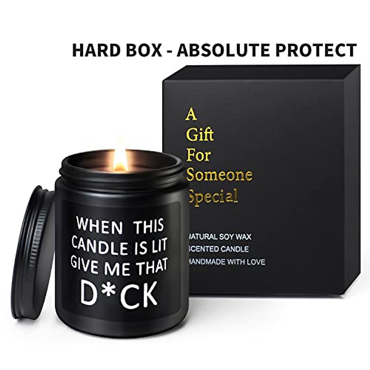 Valentines Day Gifts for Him, Funny Anniversary, Birthday Gifts, Gag Gifts for Men Boyfriend Husband Fiance, Sandalwood Scented Candle