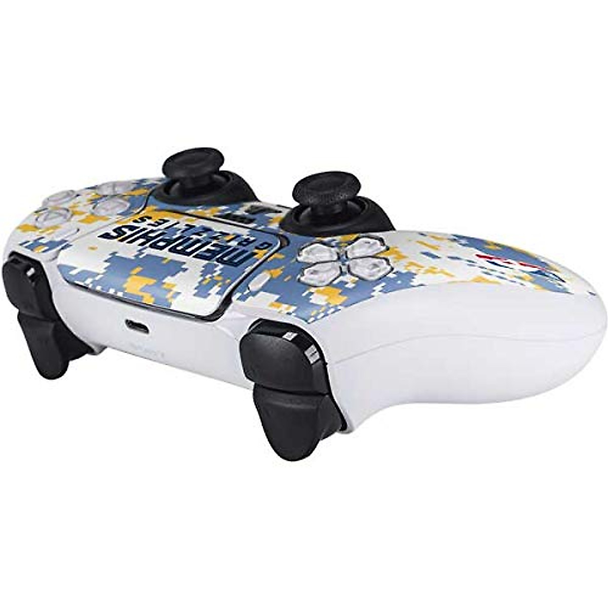 Skinit Gaming Decal Skin Compatible with PS5 and Compatible with PS5 Digital Edition DualSense Controller - Officially Licensed NBA Memphis Grizzlies Digi Camo Design