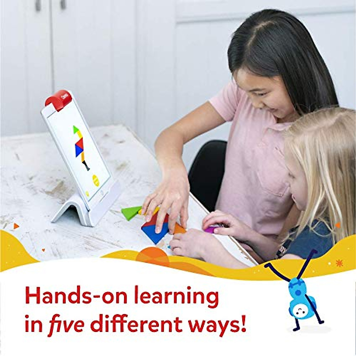 Osmo - Genius Starter Kit for iPad (New Version) + Osmo iPad Case Bundle - Problem Solving & Creativity (Ages 6-10) (OSMO iPad Base Included)