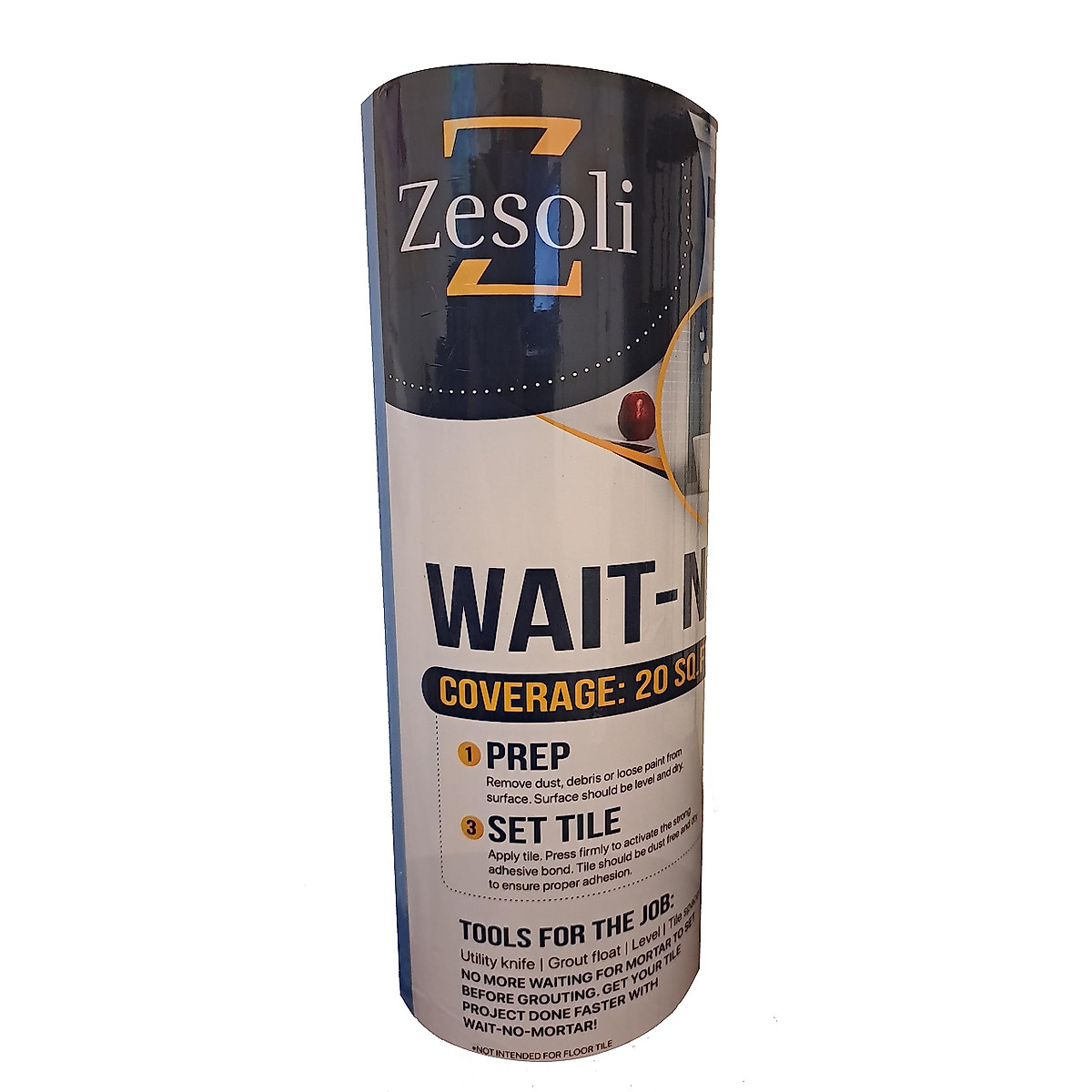 Wait-No-Mortar Adhesive Tile mat