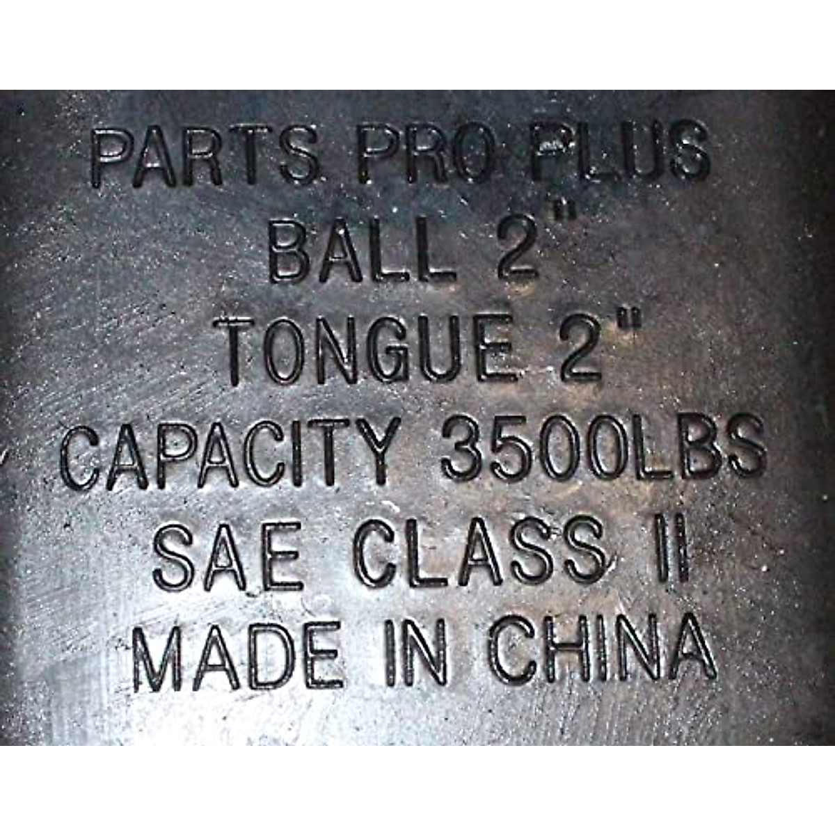 Parts Pro Plus+ 3,500-Lbs Tongue Coupler for Trailer with 2" Channel or Tube Frame - 2" Hitch Ball Socket - Oily Finish