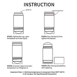 Tekson 2.5oz Empty Refillable Deodorant Containers, 3PCS Twist-UP Containers Tubes, Empty Balm Travel for Lotion Stick