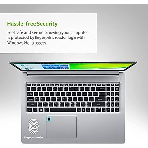 acer Aspire 5 Slim Laptop, 15.6" FHD IPS, AMD Ryzen 3 3350U Quad-Core Mobile Processor, 20GB DDR4 RAM, 512GB SSD, WiFi 6, Backlit KB, Fingerprint Reader, HDMI, Amazon Alexa, Windows 11, Silver