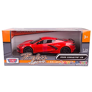 2020 Chevrolet Corvette C8 Stingray Red Timeless Legends 1/24 Diecast Model Car by Motormax 79360