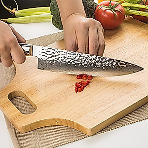 Professional Handmade 8" Damascus Chefs Knife, 67-layer Damascus Chef Knife with VG10 Super Steel Core