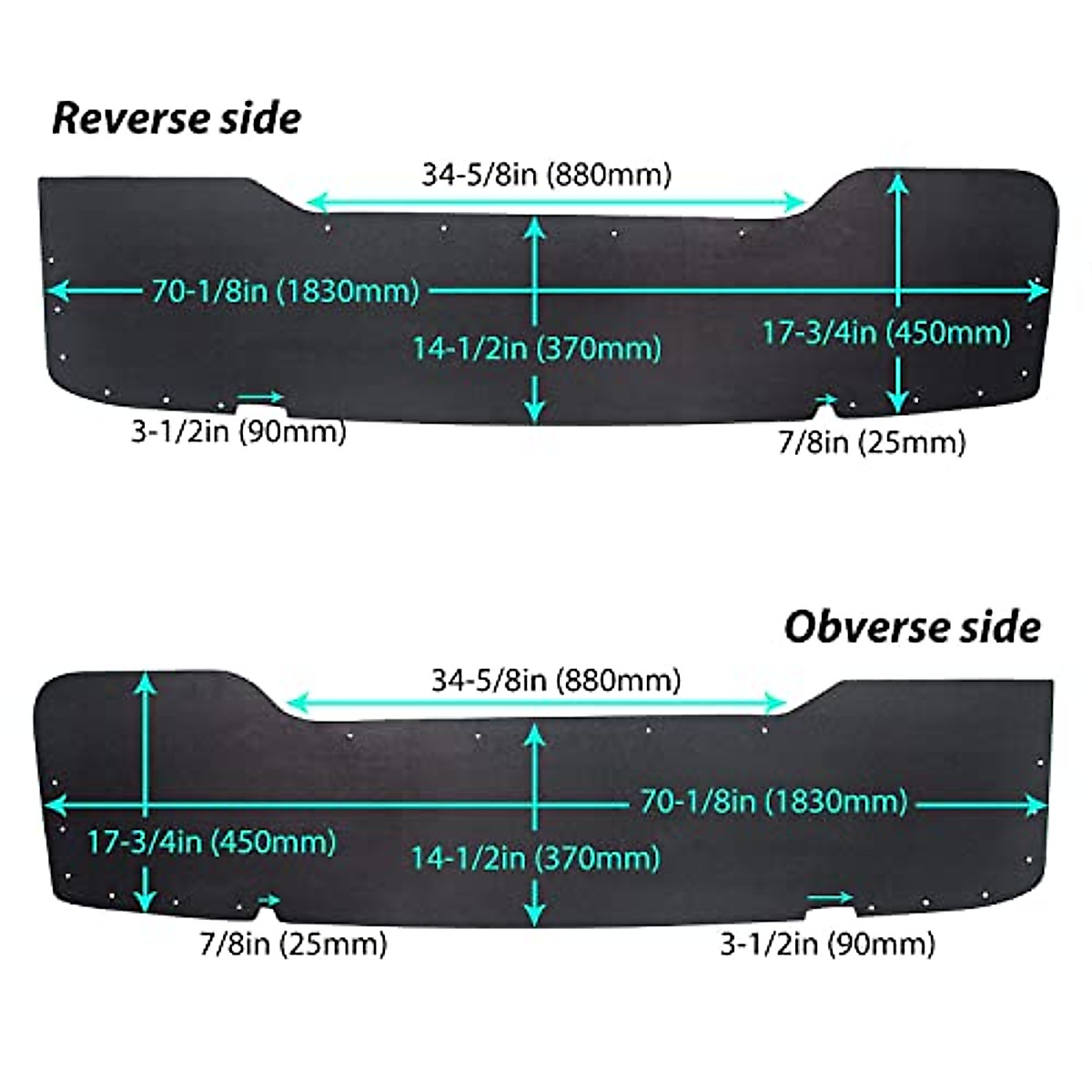 7BLACKSMITHS Dually Bed Inner Fender Liner Left Right Rear Set Compatible with 1999-2010 F350 F450 Two Parcels Delivered
