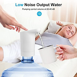 Bottle Water Pump, Mini 5 Gallon Water Dispenser Automatic Suction, Rechargeable Pressure Water Dispenser